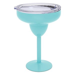 Better Dweller Vacuum-Sealed Metal Margarita Glass with Lid, Insulated Tumbler Mug, Steel Cup for Vacation, Pool, and Ice Cold Margs on the Beach (Blue)