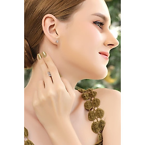 3 Pair Set Sterling Silver Cubic Zirconia Round Stud Earrings, 2mm 3mm 4mm