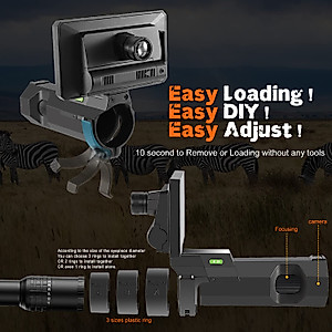 BESTSIGHT Night Vision Scope,DIY Night Vision(Day and Night),Quick Installation Barrle,5" Display Screen with 5w 850nm Infrared Illuminator,View 200m in Night,for 38-44mm Eyepiece Scope (TMNV09)