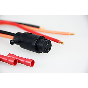 Pactrade Marine Boat Trolling Boat Plug & Socket Set 3-Wire 8 Gauge 12-24V