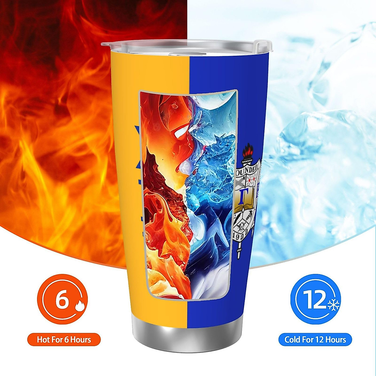 Sigma Gamma Car Cup Rho sorority paraphernalia Insulation Tumbler Reusable Stainless Steel Coffee Mug 20oz