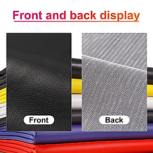 Marine Vinyl Upholstery Faux Leather: Meneng Black Grain Faux Leather 54"x36" Marine Vinyl Fabric Waterproof Durable for DIY Upholstery Boat Car Sofa