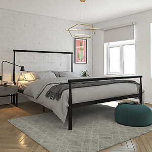 DHP Calixa Modern Metal Platform Frame, Full, Black