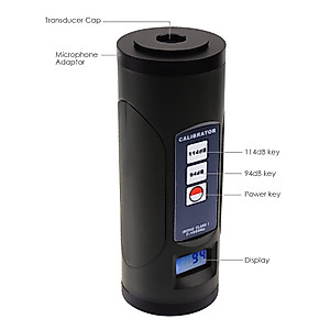 Digital Sound Level Meter Calibrator 94dB & 114dB for 1/2" and 1" inch Microphone, Professional Noise Decibel Calibration Tool Measurement Accuracy Check