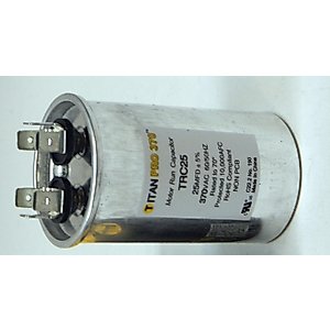 Room Air Conditioner Replacement Parts TitanPro TRC25 HVAC Round Motor Run Capacitor. 25 MFD/UF 370 Volts