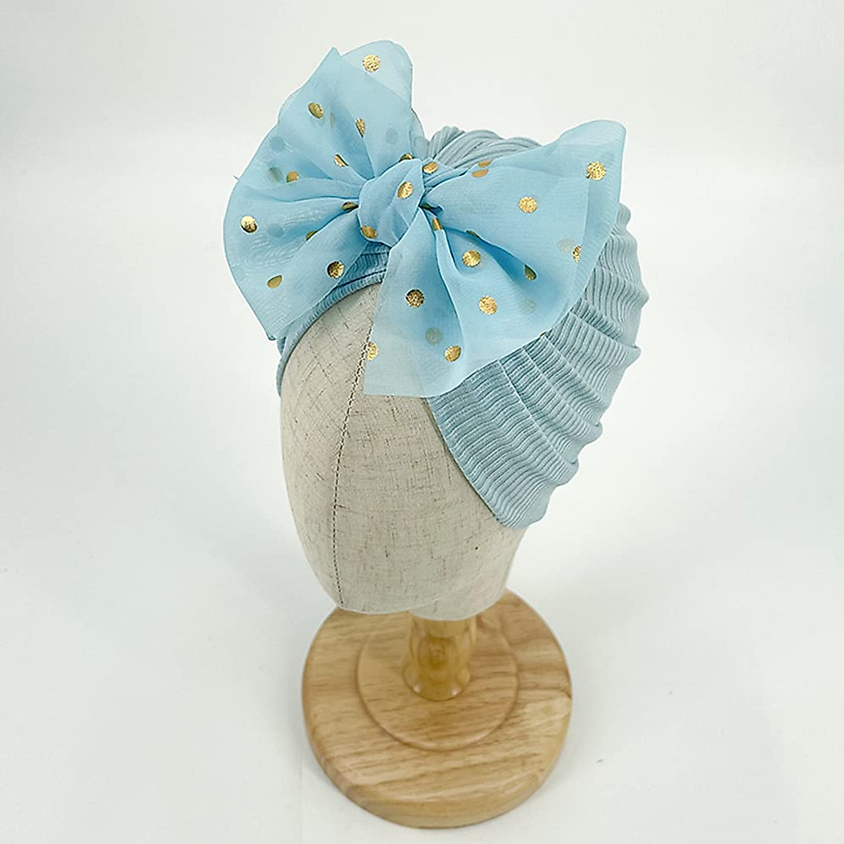 XYX Baby Girl Toddlers Breathable Cotton Hat Newborn Knotted Hat Cute Donut Soft Turban Bow Knot Cap (Multicolored-2)