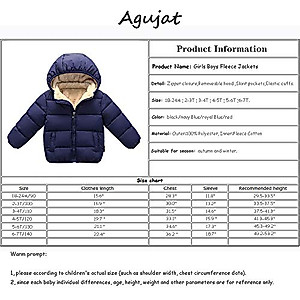 LAVIQK 1-7 Years Winter Coats for Toddlers Baby Boys Girls with Removable Fur Hooded Down Jacket Warm Fleece Coat Outerwear