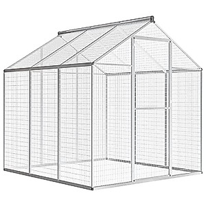 vidaXL Outdoor Aviary Aluminium 72"x70.1"x76.4"