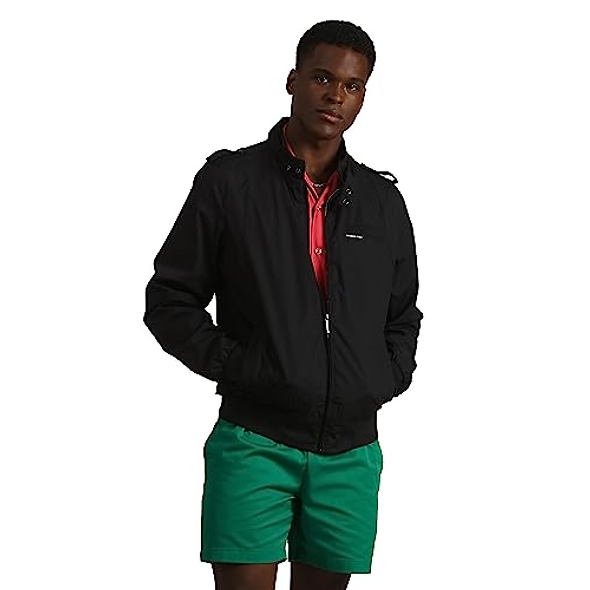 Members Only Men's Classic Iconic Racer, Slim Fit Jacket (Black, XL)