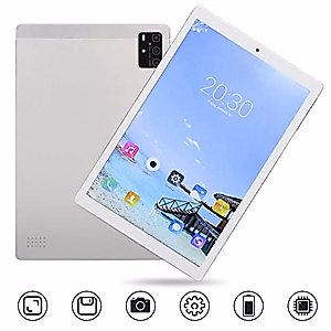 VINGVO 10in Tablet, Tablet PC 2.4G 5G Dual Band 8 Core CPU for Elderly (US Plug)