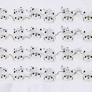 MUMENG String Lights Warm White 20 LEDs Lovely Cat Decoration Lighting Battery Power Fairy Light Easy Installment for Indoor Outdoor Wedding Festoon Party