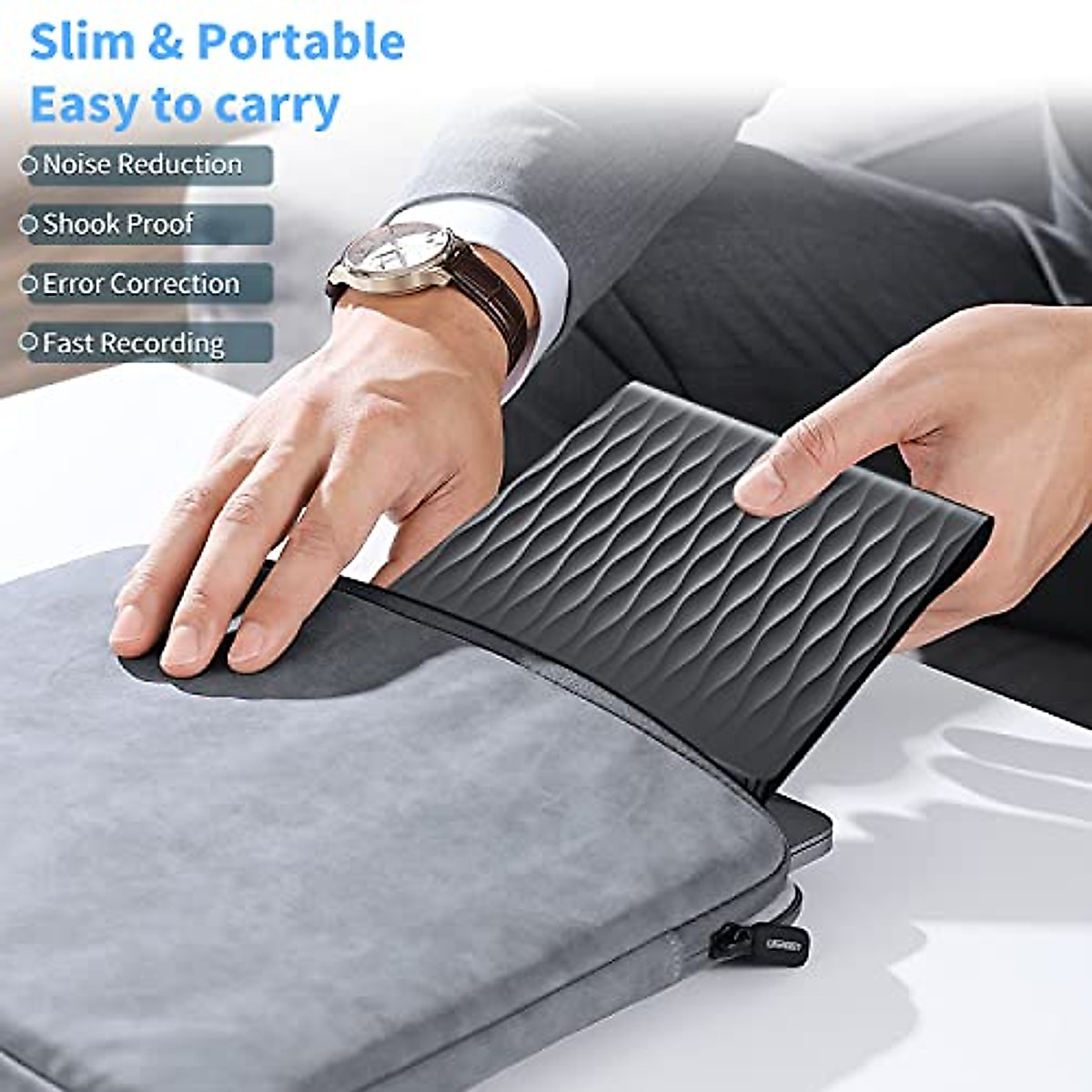 LPUNCD External CD/DVD Drive for Laptop USB 3.0 & Type-C，External CD DVD Burner CD/DVD+/-RW Rewriter for Laptop, Desktop, iMac, MacBook, Compatible with Windows 11/10/XP/8/7/Vista/Linux/MacOS, Black
