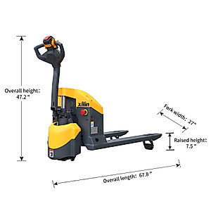 Xilin 48" x27" Full Electric Pallet Jack 4400lbs Cap. with Emergency Key Switch