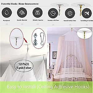 10PC Adhesive Ceiling Hooks for Hanging Nail-Free Sticky Hooks Drop Ceiling Hooks Small Ceiling Suspension Adhesive Wall Hook Sticky Hanger Utility Ceiling Hooks Ceiling Decoration Hook Hanging