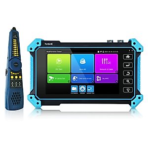 Rsrteng IP Camera Tester with Cable Tracer, IPC-5200C Plus 8MP AHD CVI TVI SDI CVBS IP Camera Test 4K HD Display Video Monitor 5.4 inch IPS Touch Screen IPC Tester Support POE PTZ RS485 HDMI & VGA