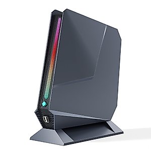 Mini Gaming PC, 12Th Intel Core I7-12700H Mini PC with Nvidia RTX 3050 4GB RGB Lights Desktop Mini Computer, 32GB DDR4 1TB NVMe SSD, 2X HDMI Type-C, 2.5G LAN WiFi6E BT5.3, Windows 11 Pro