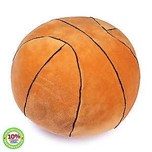 Plush Basketball | Fluffy Stuffed Basketball Plush Toy | Soft Stuffed Basketball Plush | Basketball Plush Toys | Gift for Toddler Boys | 8” Diameter