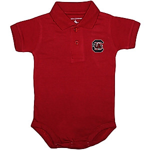 Creative Knitwear University of South Carolina Gamecocks Newborn Polo Bodysuit Garnet