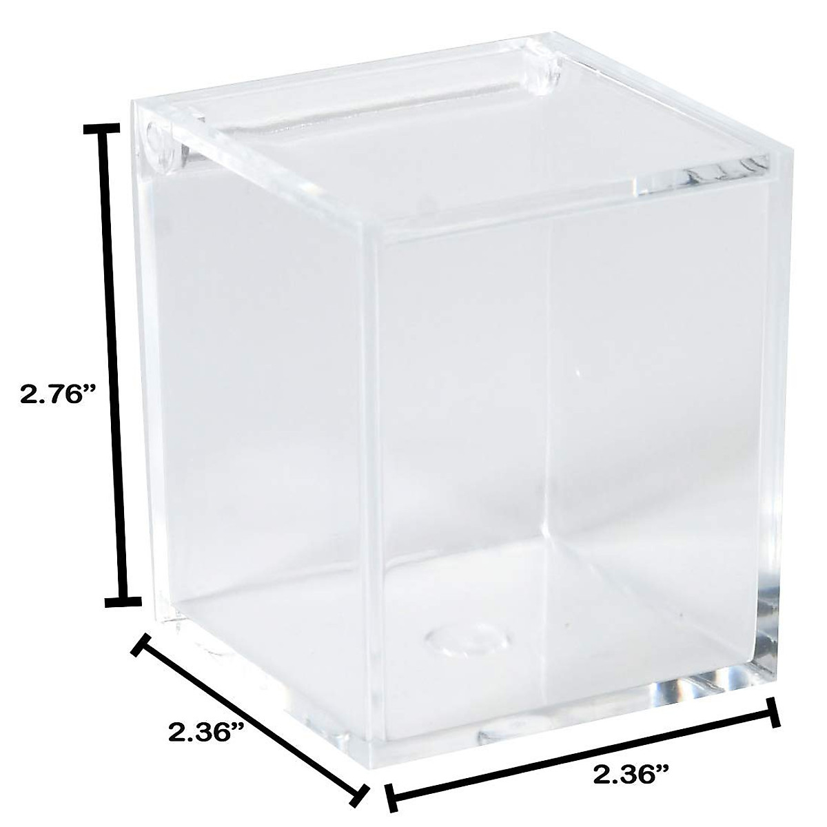 Hammont Clear Acrylic Boxes - 6 Pack - 2.36''x2.36''x2.76'' - Small Lucite Boxes for Gifts, Weddings, Party Favors, Treats, Candies & Accessories, Plastic Storage Boxes