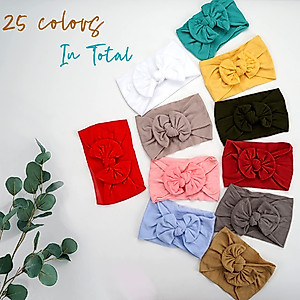 kangaroo 25 Colors Baby Bows Headbands For Baby Girls,Newborn Infant Toddler Hairbands and Child Hair Accessories