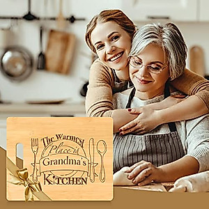 Cutting Board-Mothers Day Gifts,Grandma Gifts for Mothers Day，Personalized Engraved Bamboo Cutting Board Birthday Gifts for Grandma with Warm Saying