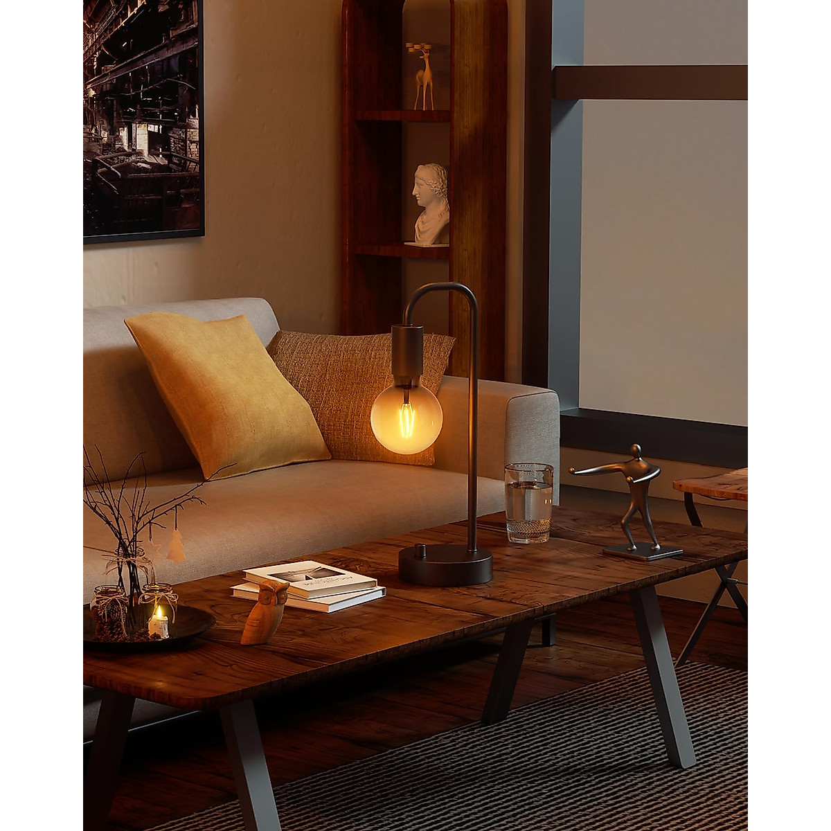 ONEWISH LED Light Bulb, G95 LED Globe Bulbs, Warm White 300LM 2700K 4W, 35W Equivalent, E26 Standard Base,LED Edison Light Bulb for Home Decor,1 Pack