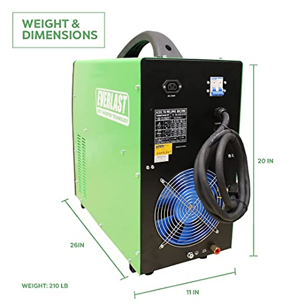 2022 Everlast PowerTIG 400 EXT Digital AC DC 400amp TIG STICK Pulse Welder