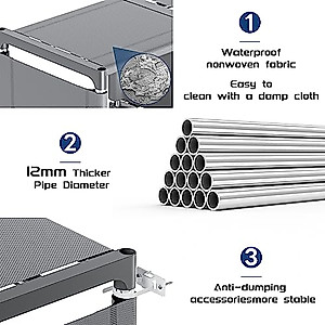 Mavivegue Book Shelf, 12 Cube Storage Organizer, DIY Bookcase, Metal Cube Bookshelf,Tall Book case for Bedroom, Living Room,Office,Closet Storage Organizer, Grey Cubicle Storage Rack