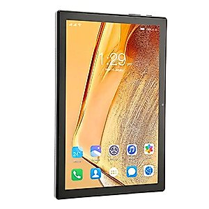 Qinlorgo 10 Inch Tablet, 4G Tablet 6GB 256GB Dual SIM Dual Speaker for 11 for Office (US Plug)