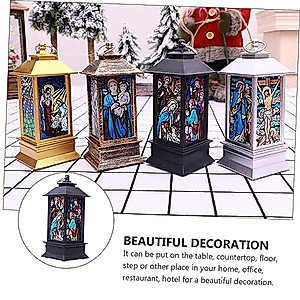 NOLITOY 3pcs for Globe Simulated Outdoor Snow Party Without Snowing Lighted Lights Lanterns Supplies Lighting Glittering Oil Christmas Candle Light Halloween Handheld Night Nativity