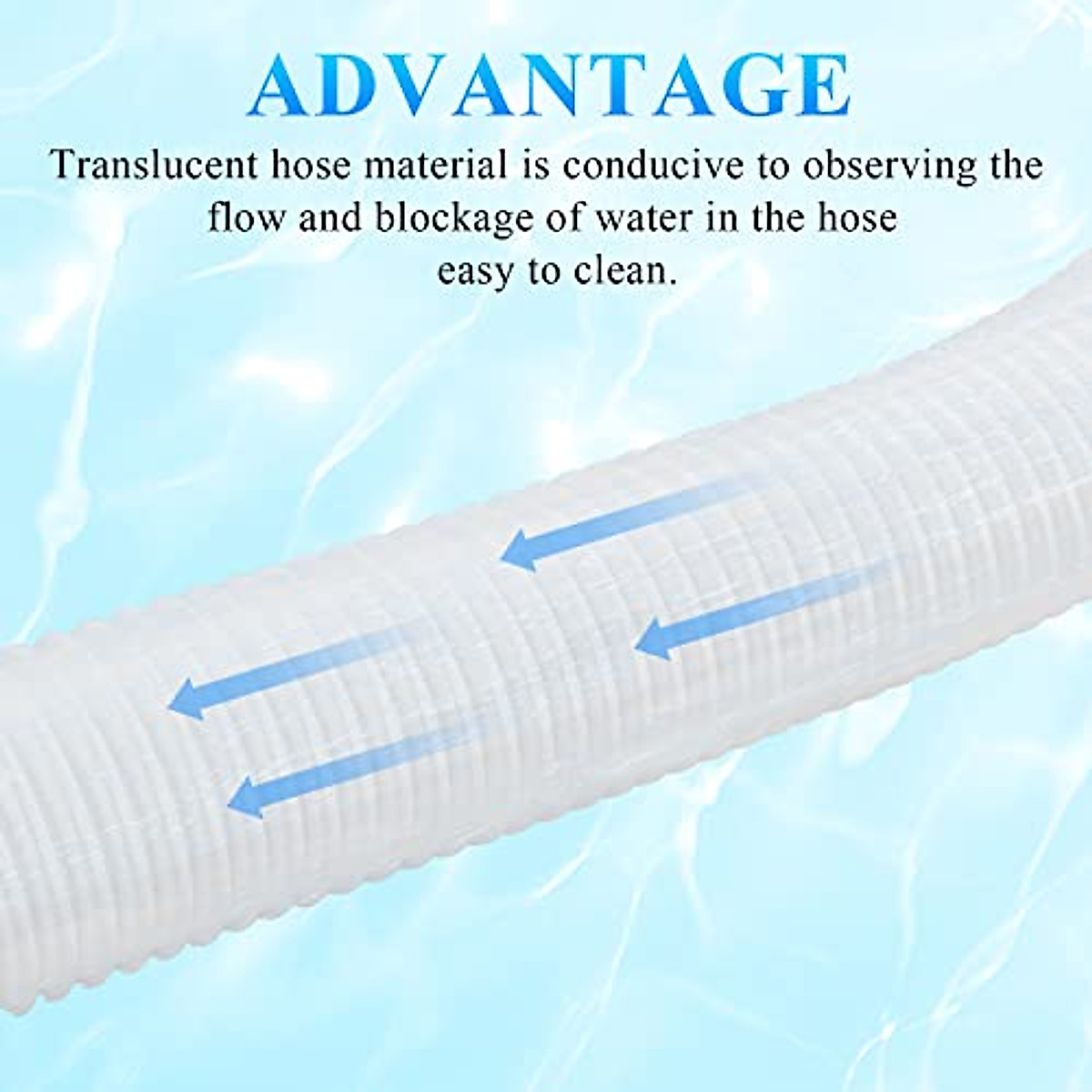 1-1/4 Inch x 3ft Pool Skimmer Hose Replacement for Intex Above Ground Pool Skimmer Pump Transfer Hose