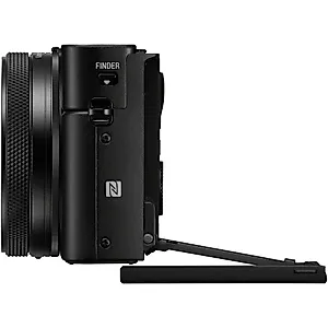 Sony Cyber-Shot DSC-RX100 VII Digital Camera (DSC-RX100M7) + 64GB Memory Card + Case + 2 x NP-BX1 Battery + Card Reader + LED Light + Corel Photo Software + Charger + Flex Tripod + More (Renewed)