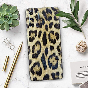 DesignSkinz Real Leopard Hide V3 2 Protective Vinyl Decal Wrap Skin Cover Compatible with The Samsung Galaxy S20 (Screen Trim & Back Glass Skin)