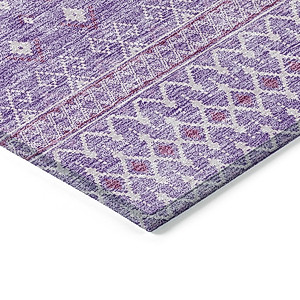 Addison Rugs Chantille ACN709 Lavender 1'8" x 2'6" Indoor Outdoor Area Rug, Easy Clean, Machine Washable, Non Shedding, Bedroom, Entry, Living Room, Dining Room, Kitchen, Patio Rug