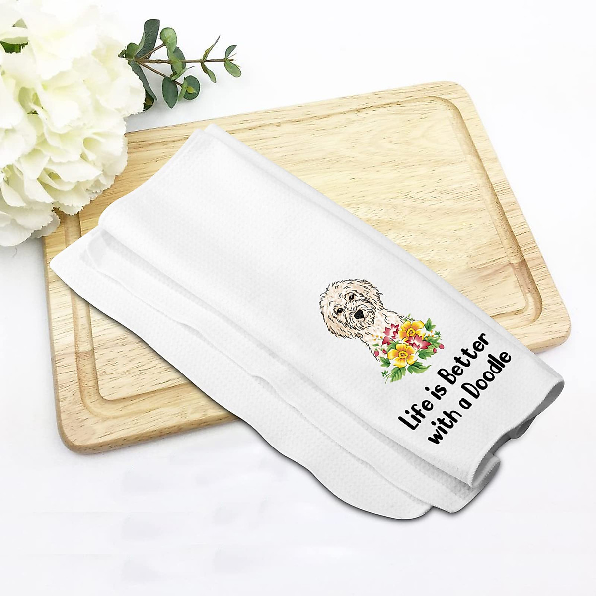Doodle Kitchen Towel Golden Poodle Gifts Dog Mom Gifts Life is Better with a Doodle Kitchen Towel Puppy Dog Sweet Home Gift