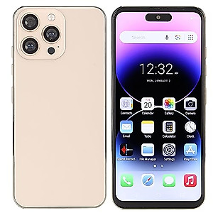 Yunseity Unlocked Smartphone I14promax, 6.6 Inch FHD Screen 2.4G 5G Dual Band WiFi Cellphone for Android13, 8GB RAM 256GB ROM, 8MP 24MP Cameras, MT6735 10 Core CPU, with Earbuds (US Plug)