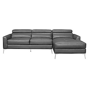 Lexicon Riggi Sectional Sofa Chaise, Gray