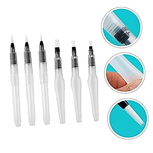 SAFIGLE Brush Ink Pen Set Birthday Gifts Sets Watercolor Brush Set 6pcs Refillable Water Brush Pens for Watercolors Drawing Art Pens Water Coloring Brush Pen Student Paintbrushes Student