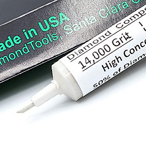 TechDiamondTools Diamond Polishing Compound Polishing Paste 14,000 Grit 0-1 Microns for Marble Glass Metal Rock Jewelry Resin Silver Chrome Gemstone with High Concentration of Diamond Powder USA Made