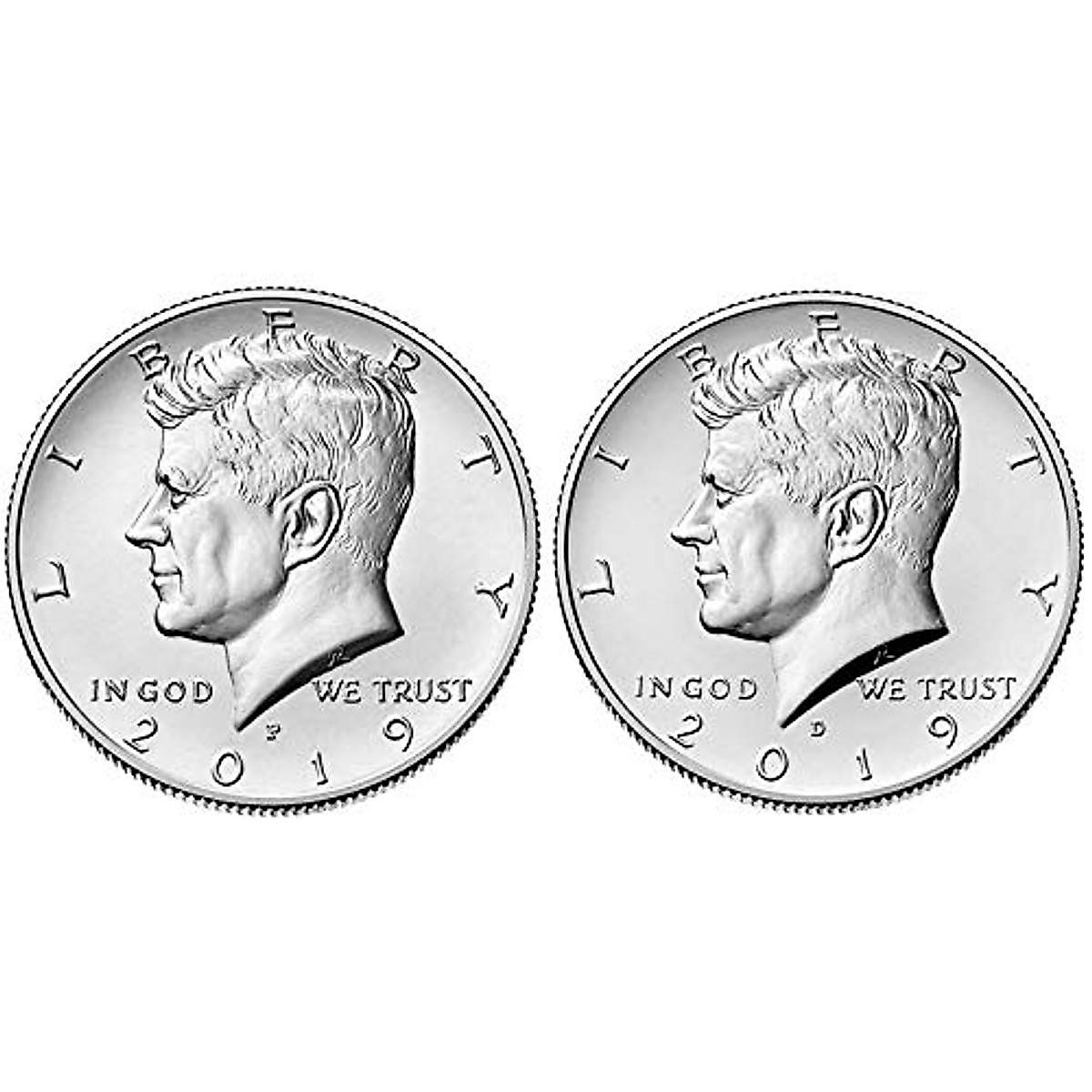 2019 P and D Kennedy Half Dollars Uncirculated