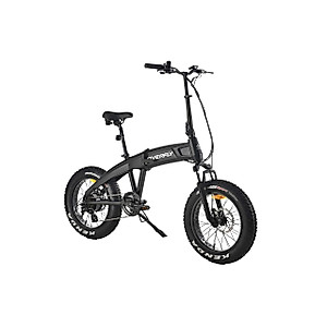 OVERFLY Hummer 20"x4"Fat Tire Electric Folding Bike for Commuter with 500W Bafang Motor, 48V/10.4A Battery, 7 Speed,Front Suspension Fork