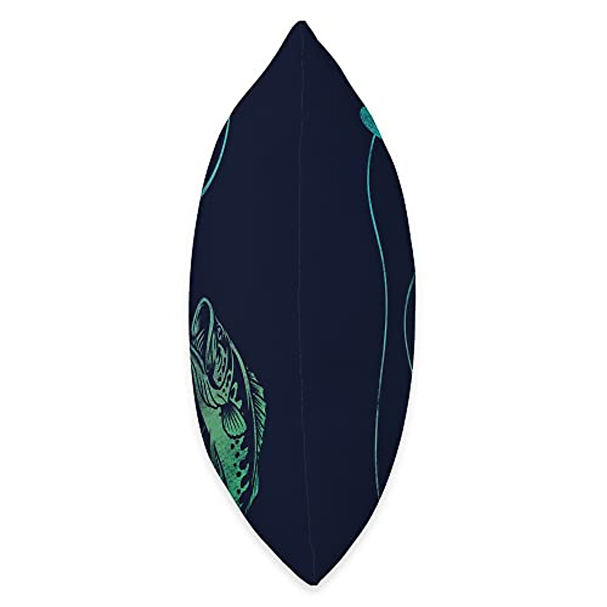 Bass Fishing Bass Rising Lilly Pad Largemouth Bass Throw Pillow, 16x16, Multicolor