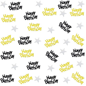 Birthday Confetti Tabletop Scatter Confetti Sequins Confetti Table Decorations Birthday Party Decorations, Baby Shower (Black Gold)