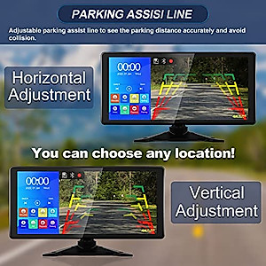 Vekooto RV Camera System, 4K Backup Camera with 10.36'' Touch Screen, Waterproof 4 AHD Rear Side View Camera, for Truck/Semi-Trailer/Camper/RV/Bus, 32GB Micro SD CardT9