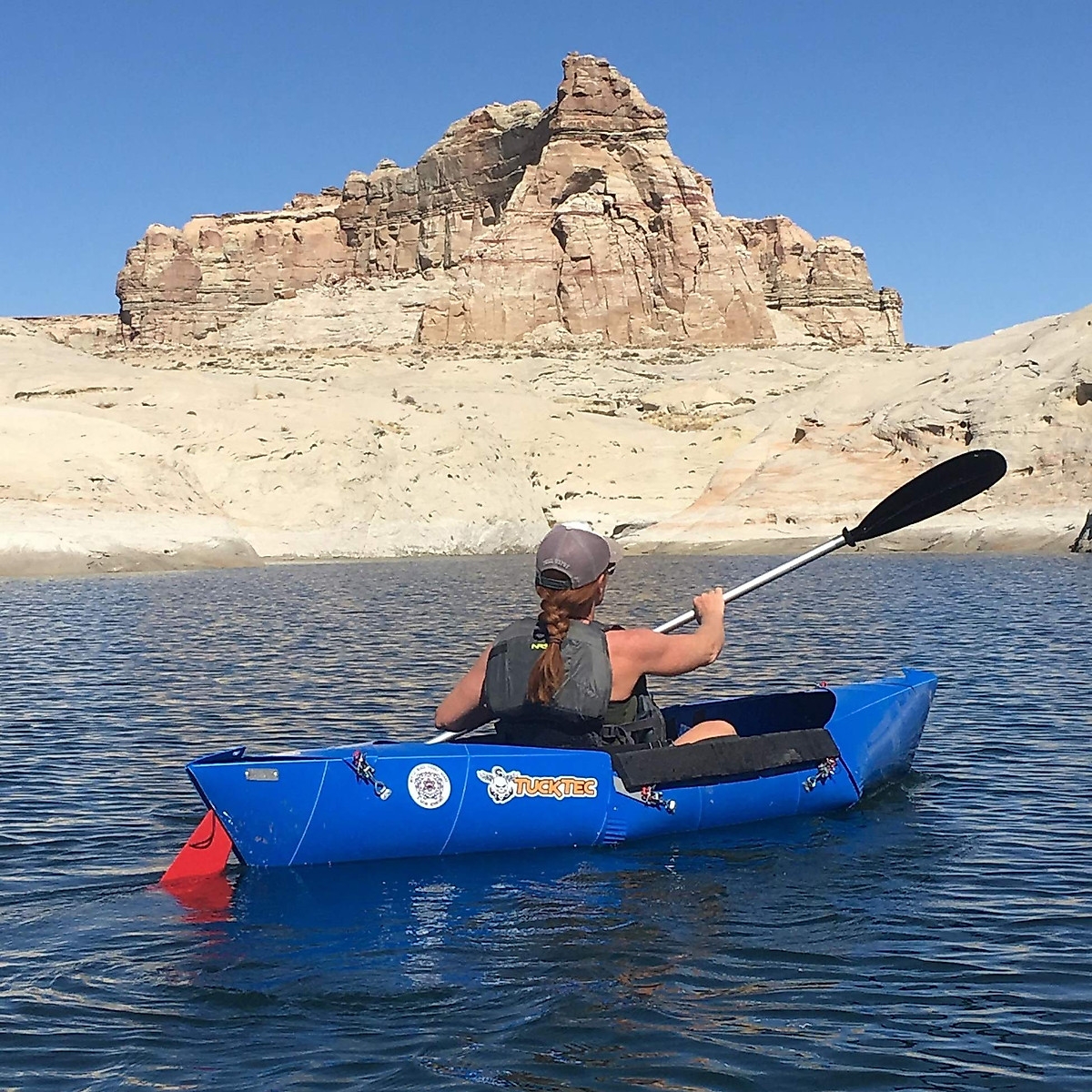 Tucktec Advanced 2020 Model 10 Foot Foldable Kayak Folding Canoe, Portable Lightweight, Boat Fits in Your Car No Roof Rack Needed, Stronger Than Inflatable, for Kids or Adult (Black)