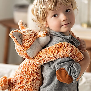 DEMDACO Heartful Hugs Fox Orange 17.5 Inch Weighted Childrens Plush Stuffed Animal