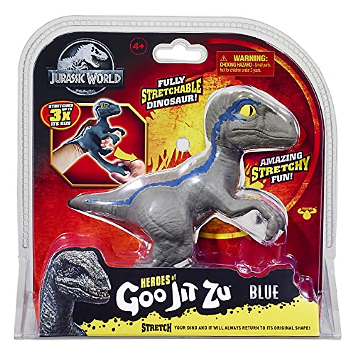 Heroes of Goo Jit Zu - Licensed Jurassic World - Stretch Heroes - Blue