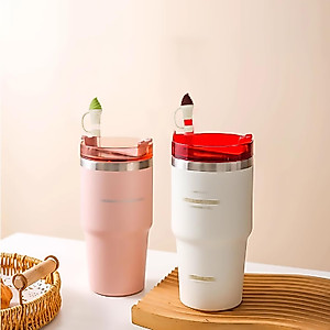 Stanley Straw Cover,5 Pack Straw Cover for Stanley Cup,Silicone Straw Topper 0.4in/10mm for Stanley Cup 30&40 oz for Tumblers(Multicolor Icecream)