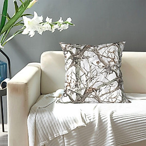 RLDOBOFE White Tree Camo Printed Pillow Covers Soft Throw Pillow Covers Cushion Pillow Covers Square Pillowcases Decorative Cushion Case for Sofa Couch
