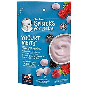 Gerber Baby Snacks Yogurt Melts, Mixed Berries, 1 Ounce